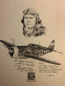 Bill Ellsworth World War Two Aviation Etching