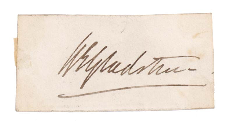 Gladstone, William Cut Signature