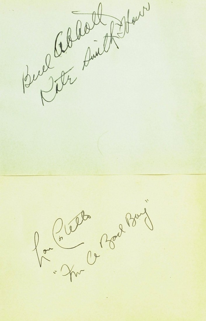 1001: BUD ABBOTT and LOU COSTELLO - Album Pages Signed