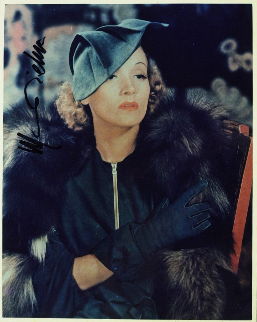 German Actress Marlene Dietrich Color Photo