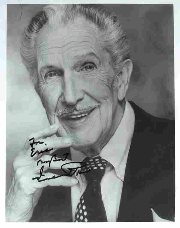 Horror Actor VINCENT PRICE - Photo Signed - May 02, 2013 | The Written ...