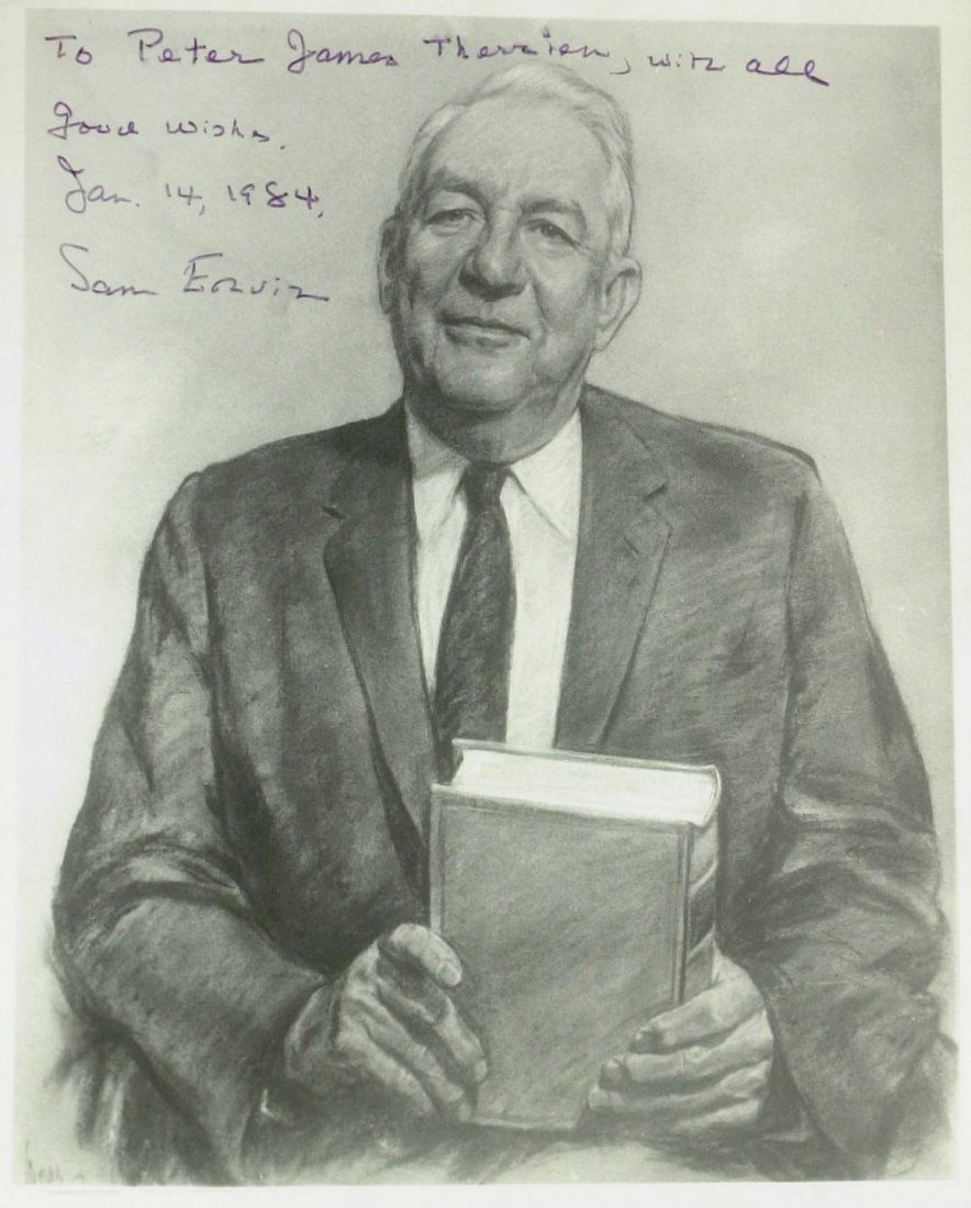 Watergate Senator SAM ERWIN - Photo Signed