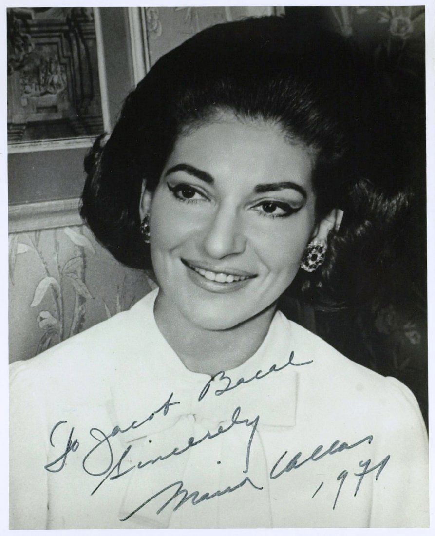 Opera Singer MARIA CALLAS - Photo Signed