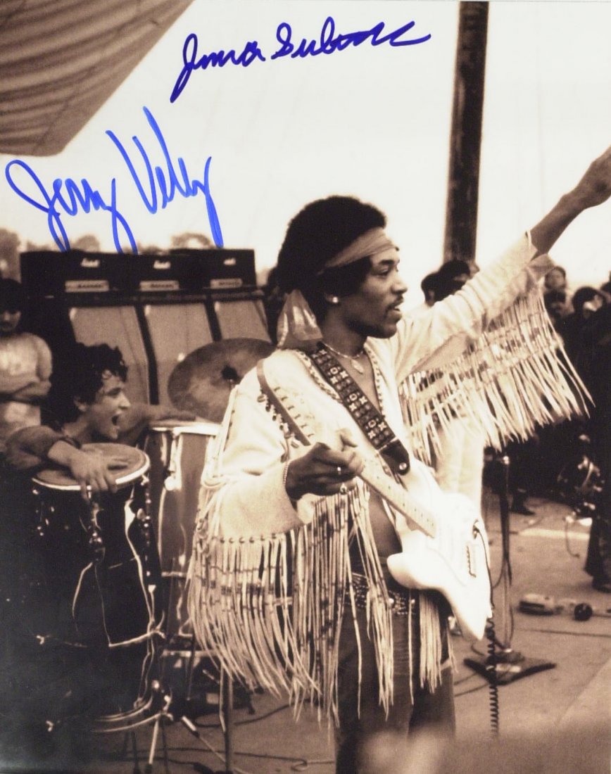 JUMA SULTAN and JERRY VALEZ - Woodstock Photo Signed