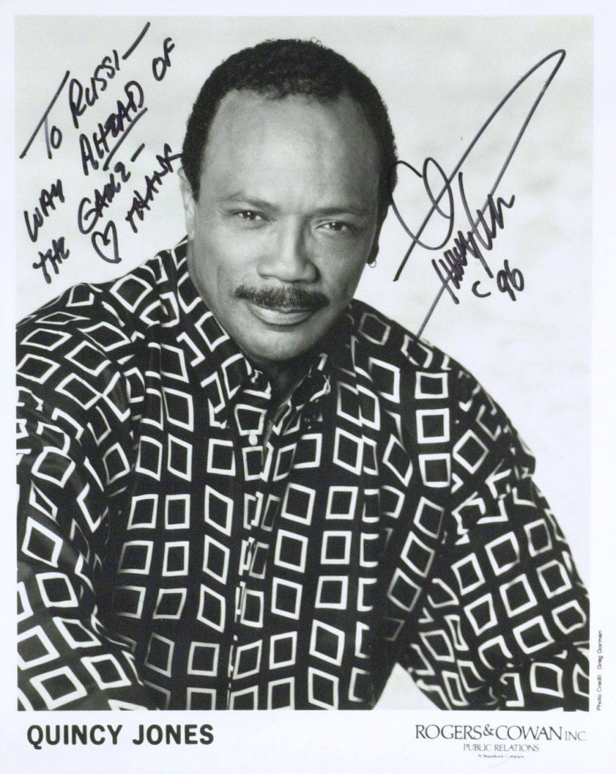 Jazz Trumpeter QUINCY JONES - Photo Signed - Feb 20, 2014 | The Written ...