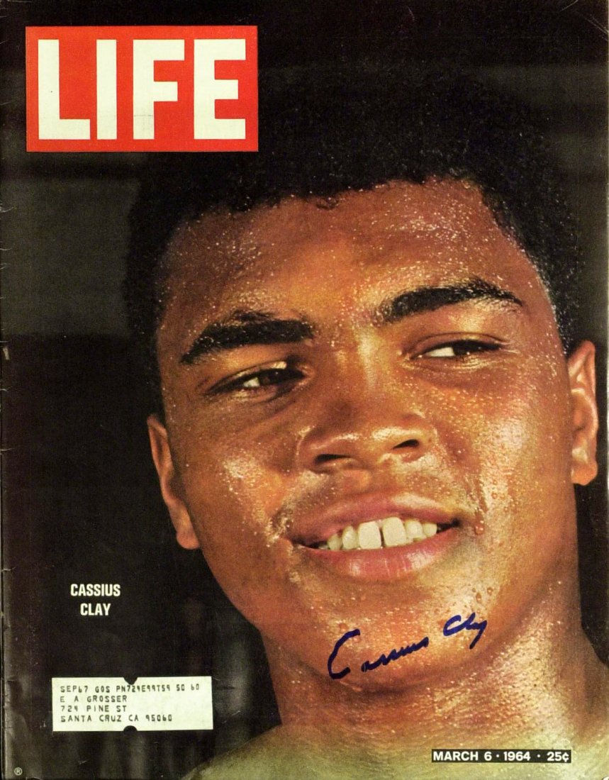 Muhammad Ali Life Mag Signed "cassius Clay"