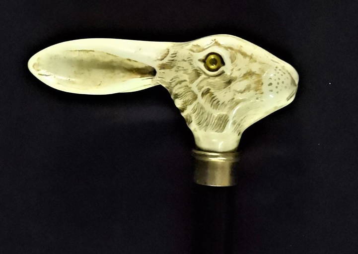 Walking Stick With Rabbit Head, Walking Cane, Rabbit