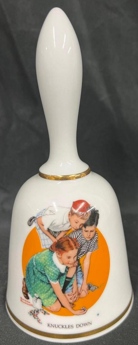 Norman Rockwell collectible bell Knuckles Down 1977 Danbury Mint. - Feb ...