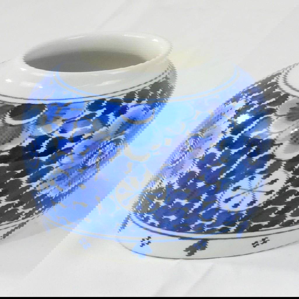 Royal Delft Blueware Canister With Flowers Auction