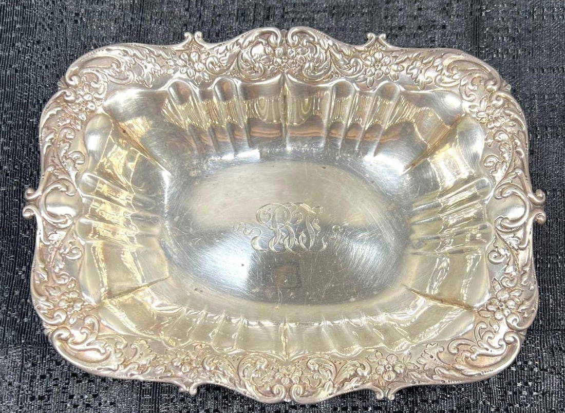 Rectangular Sterling Silver Serving Plate By Gorham Auction
