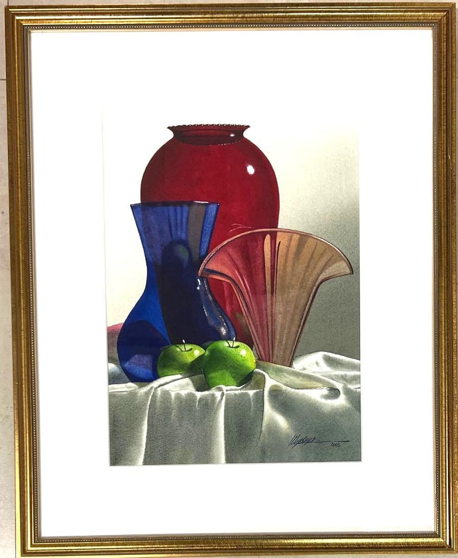 Framed Watercolor Signed Michael J. Weber (1941-2019) And Dated 1998 ...