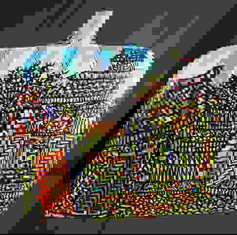 Large Handmade Painted Ceramic Signed Hector Cata (1947). Cuban Art Auction