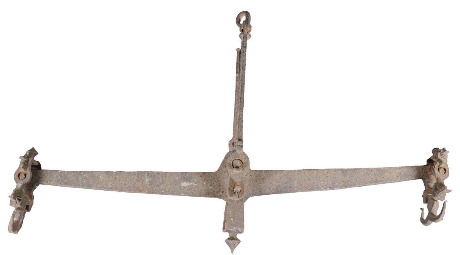 Antique Wrought Iron Hand Hanging Balance Scales 33? Wide Auction