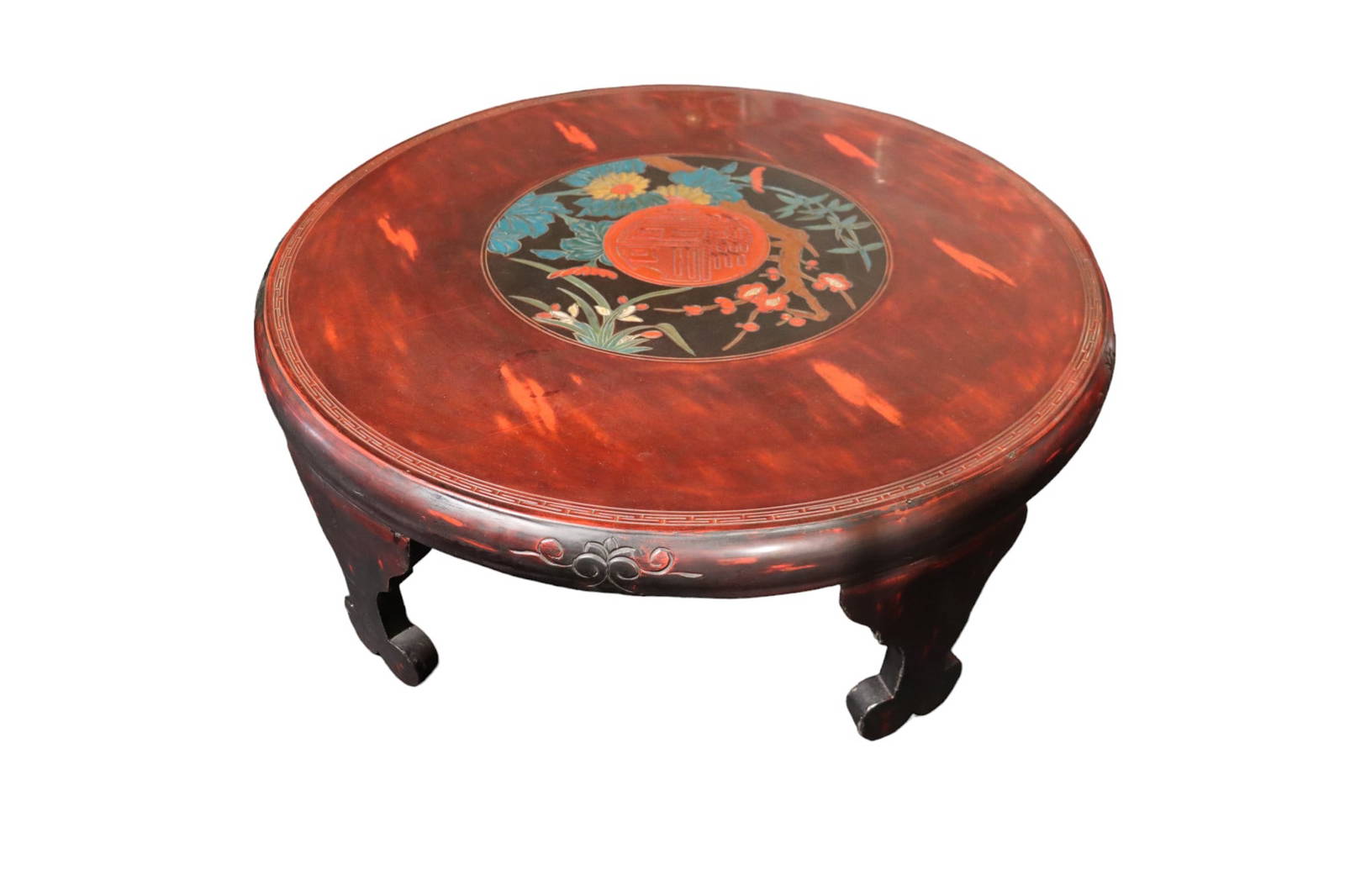Japanese Traditional Round Table, Chabudai Japanese Table Auction