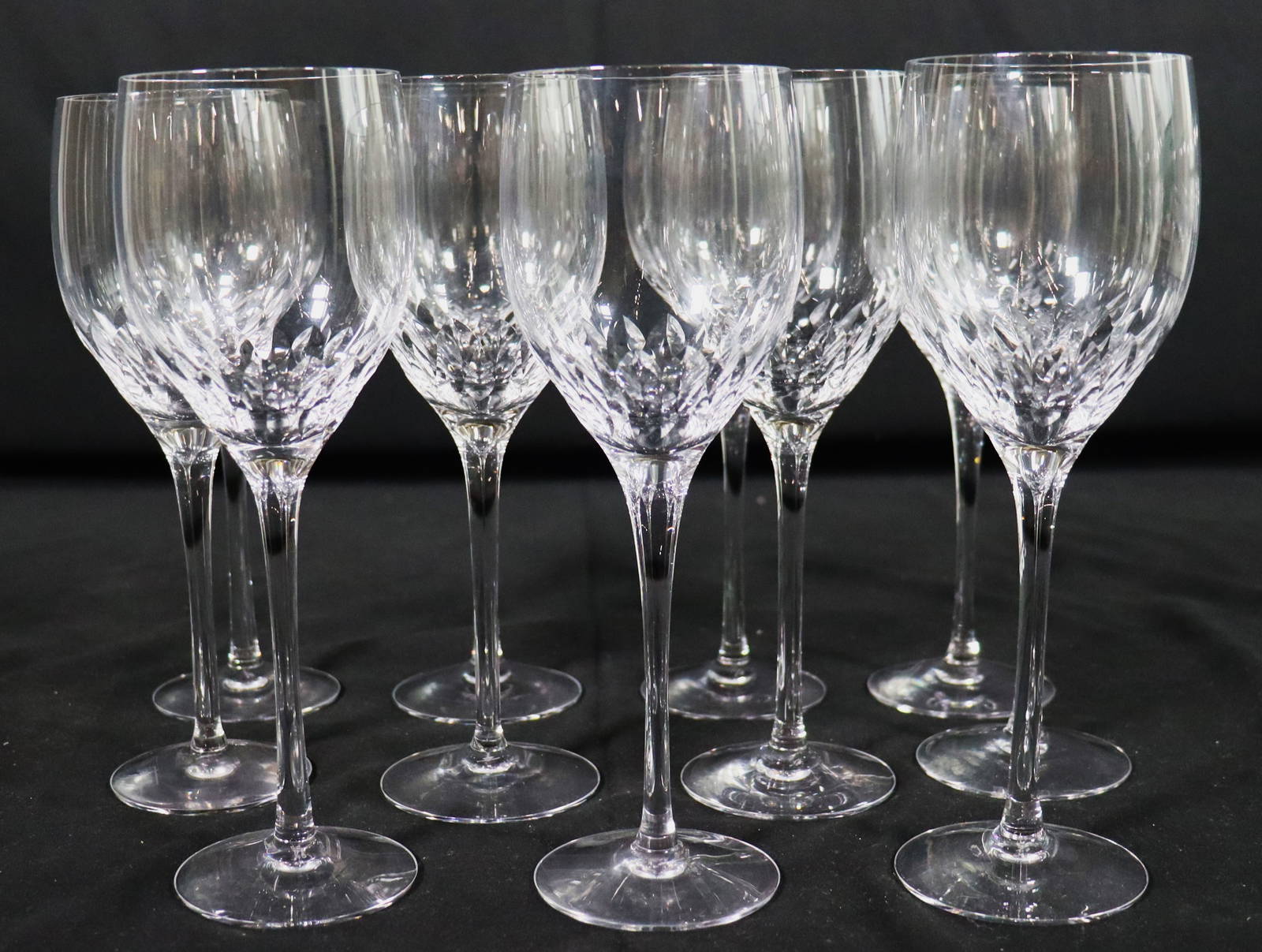 11 Vintage Orrefors Crystal "prelude Clear" Wine Goblets, Auction