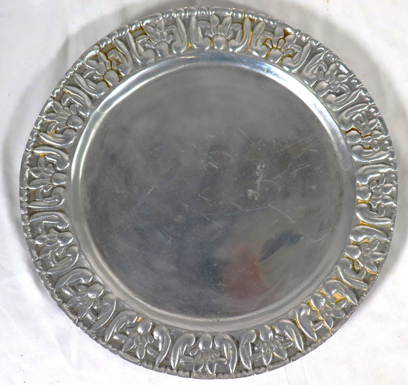 Mexican Pewter Charger Plate - Rehilete Design Auction