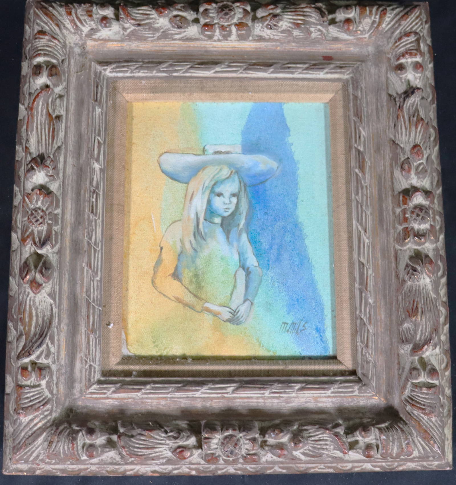 Framed Oil On Canvas Signed M Mills Auction