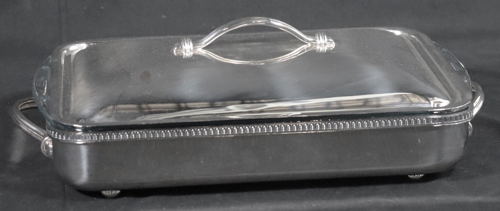 Vintage Siom Silver Plate Rectangular Chafing Dish With Pyrex Baking ...