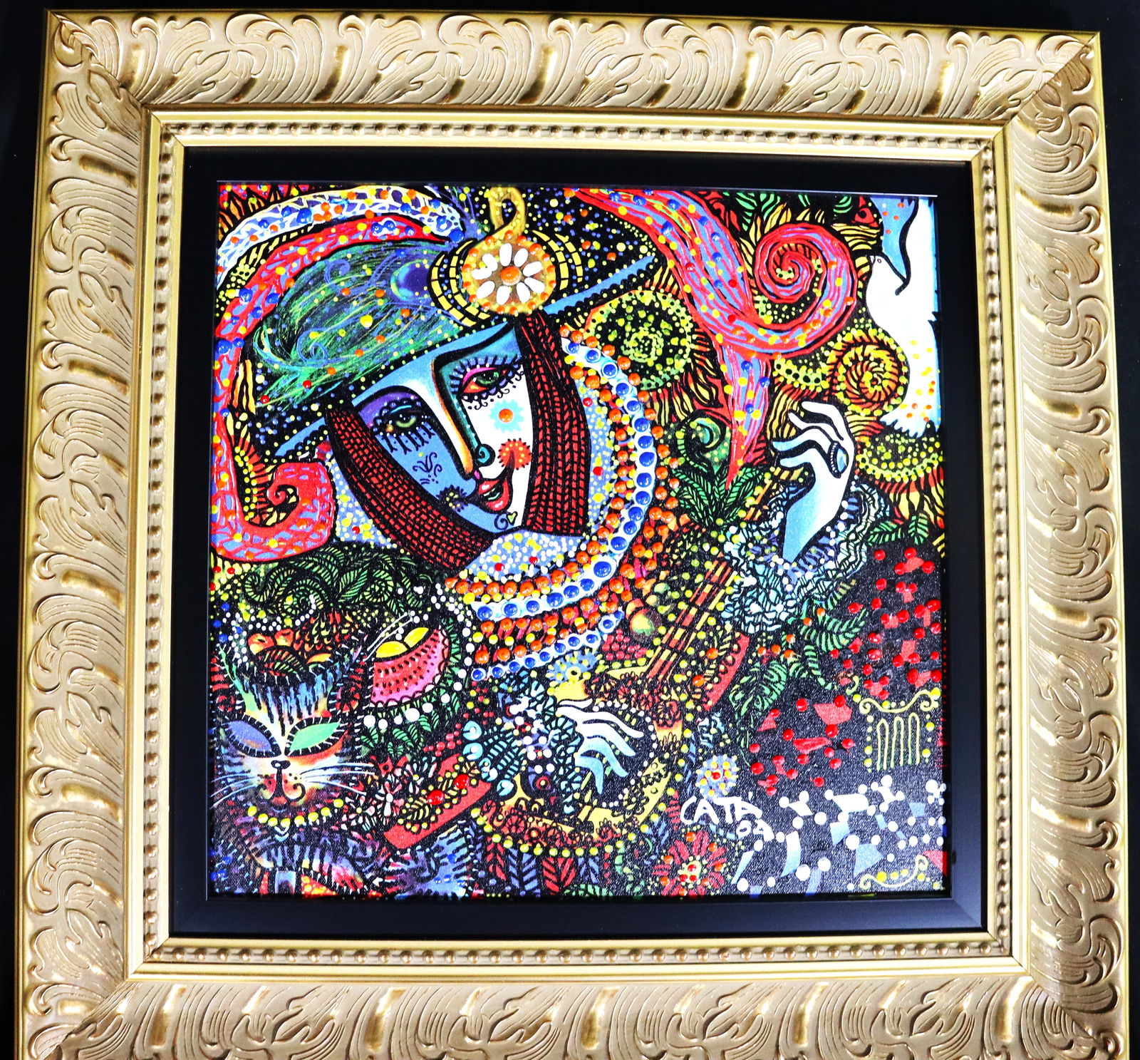 Framed Oil On Canvas Signed Hector Cata And Dated 04 Auction