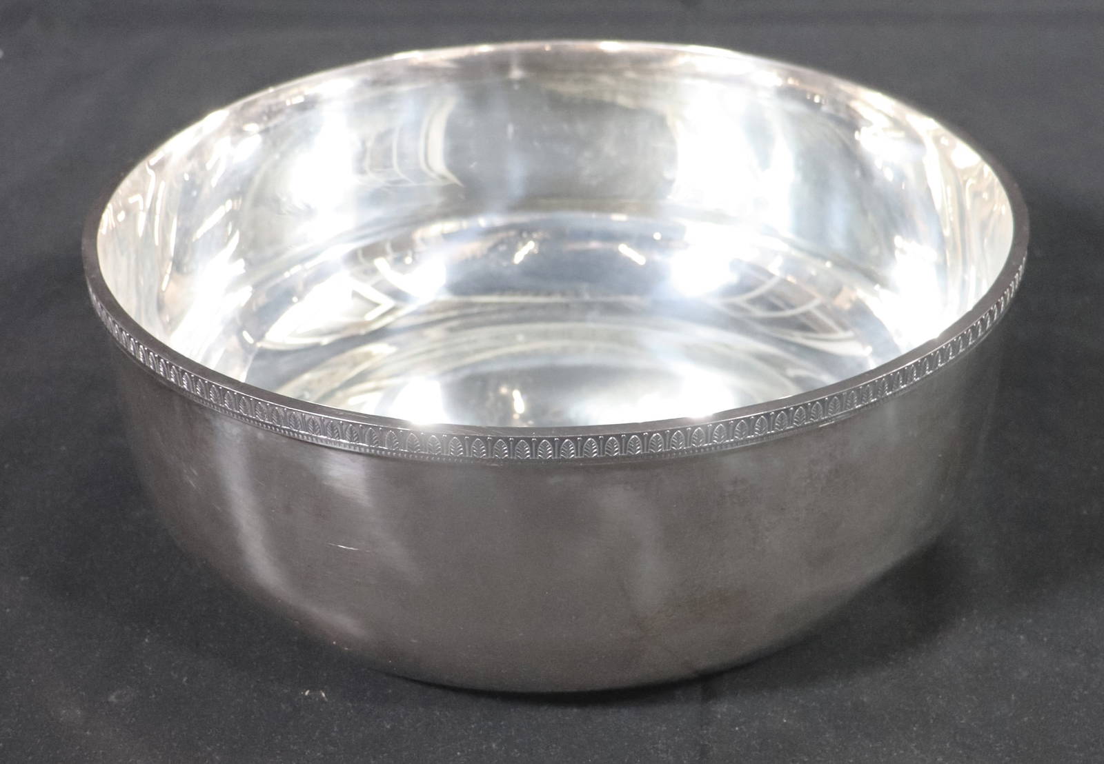 Vintage Siom Large Silver Plate Salad Bowl Auction