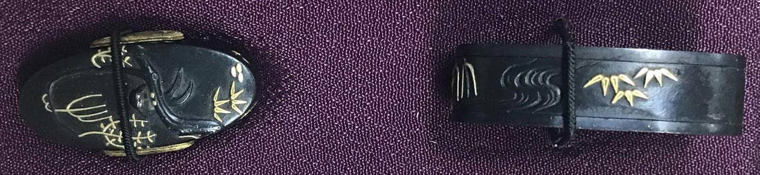 Japanese Fuchi Kashira Signed Auction