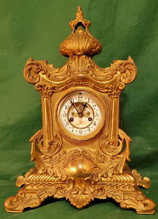 Waterbury Clock Company Gingerbread Mantle Clock