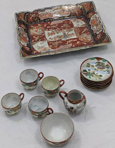 A Japanese Noritake Porcelain Tea Set With A Japanese