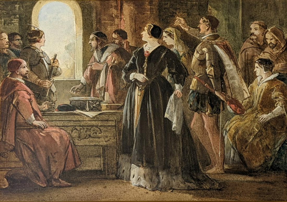 George Cattermole (British, 1800-1868), figural scene, (#0199) on Feb ...