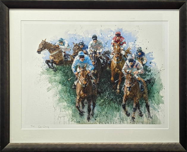 Peter Curling (Irish, b.1955), Horse Racing print, signed in pencil and ...