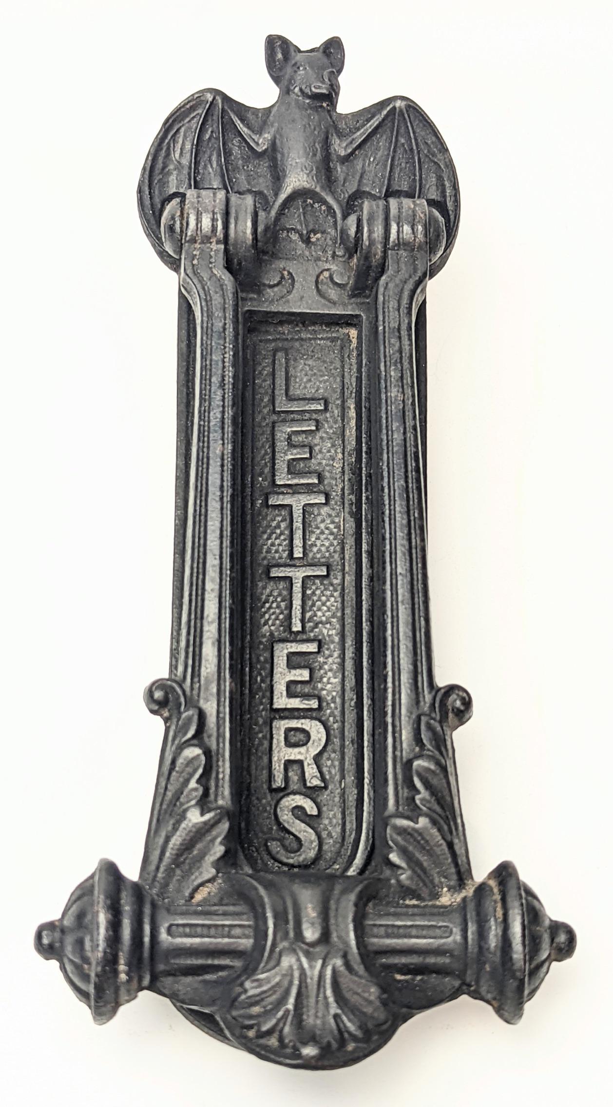 A Victorian Gothic Style Cast Iron Bat Letter Box/door Knocker By ...