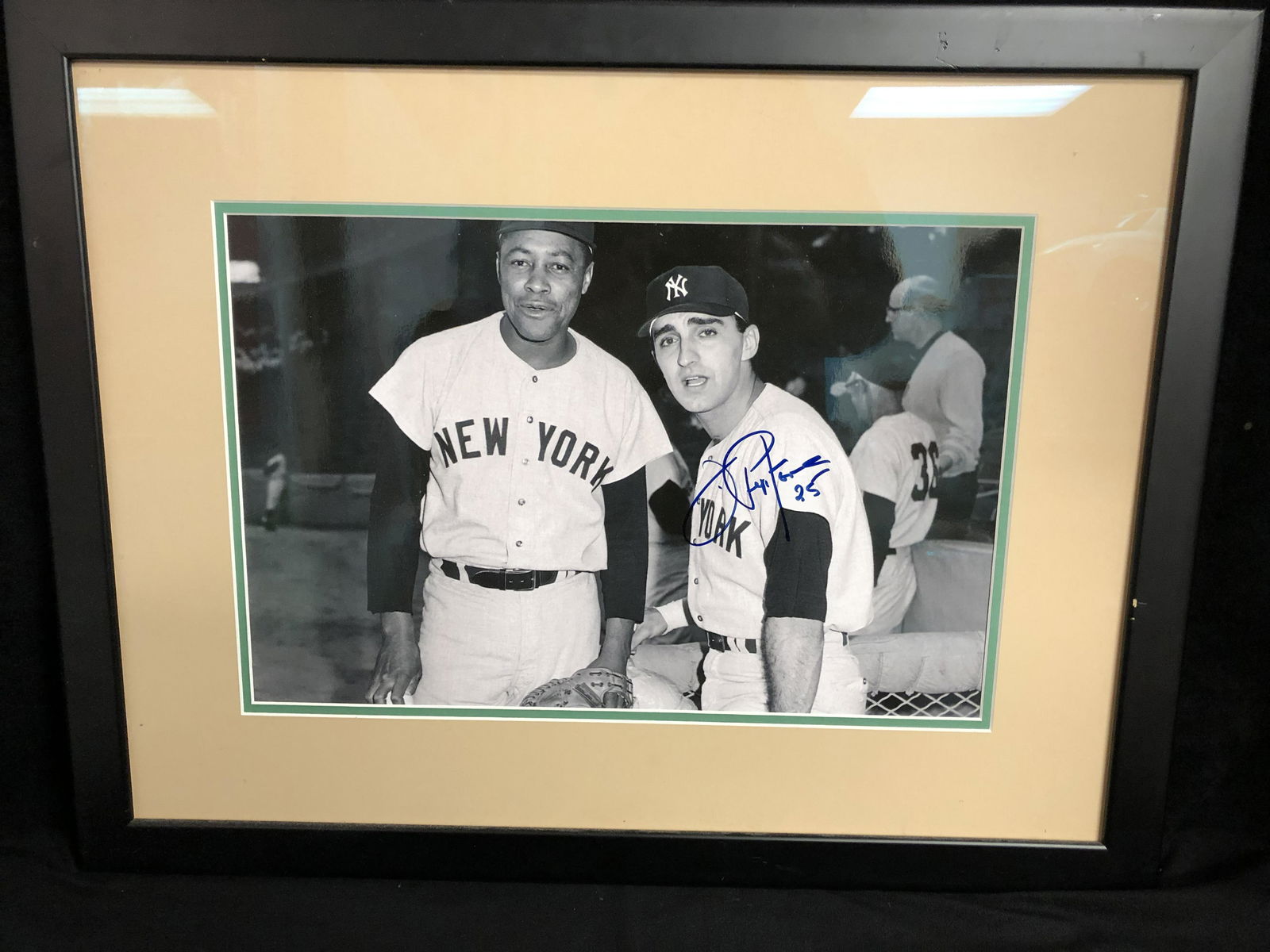 Joe Pepitone Signed 26" X 20" Framed Photo (jsa Coa
