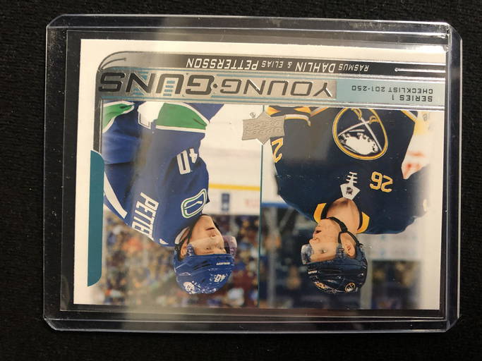 2018 19 Upper Deck #250 Dahlin/ Pettersson Young Guns