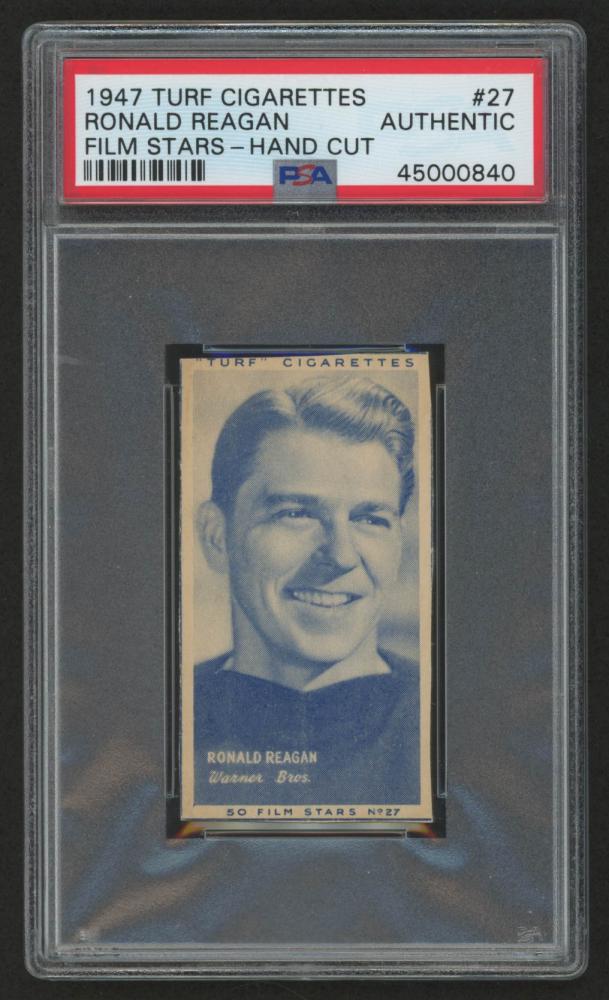 1947 Turf Cigarettes #27 Ronald Reagan Authentic