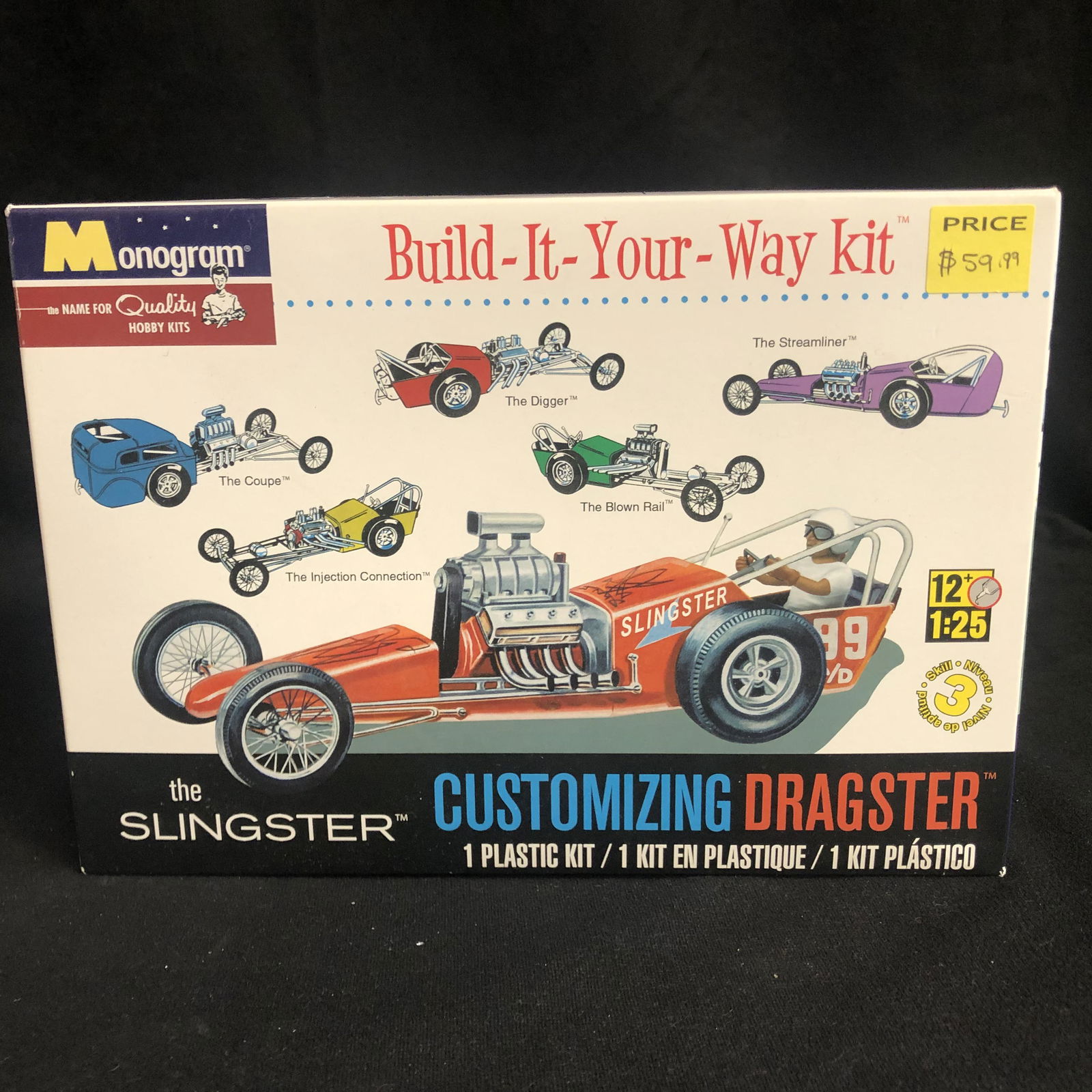 Vintage Monogram Dragster Unbuilt Model Kit