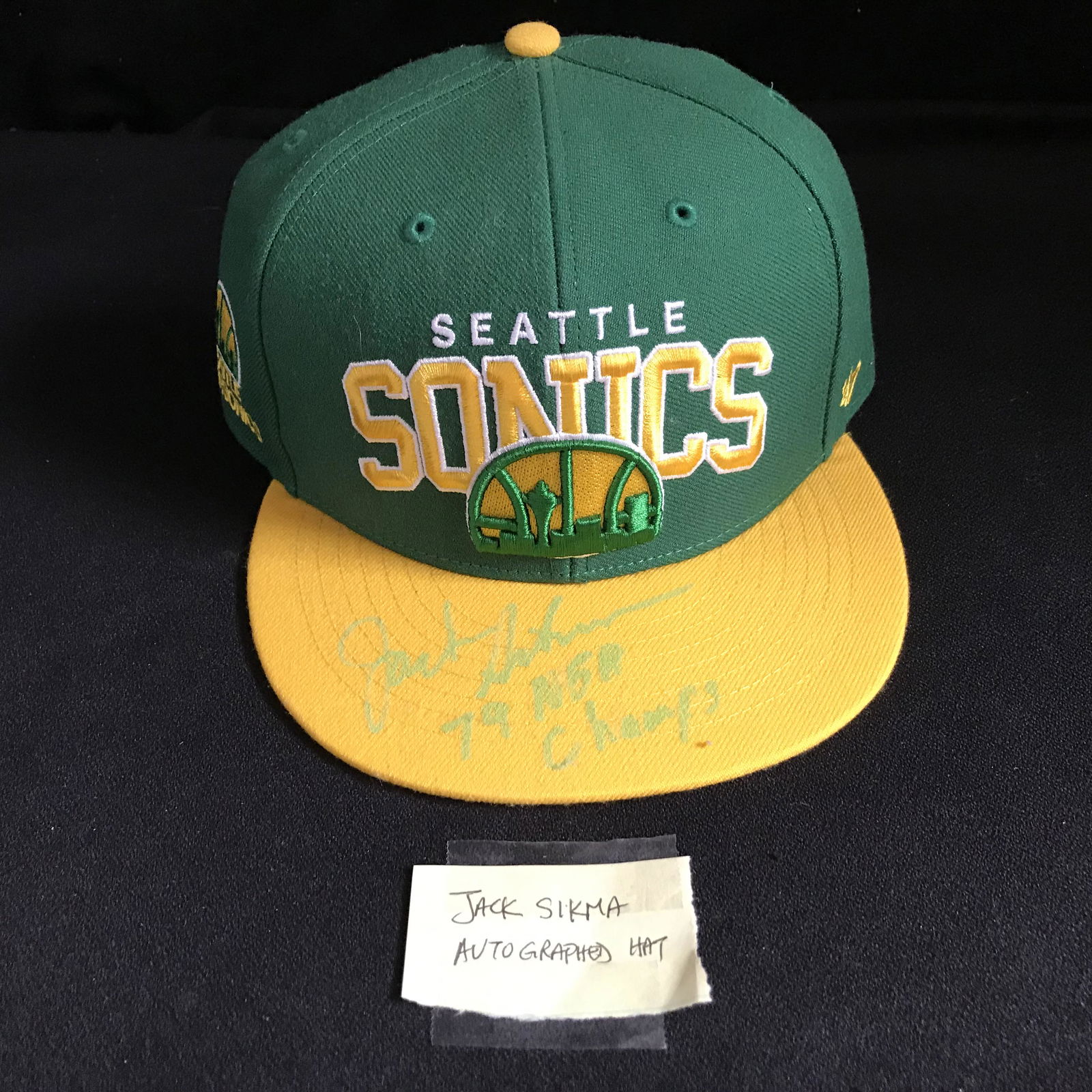 Jack Sikma Signed Seattle Sonics Ball Cap
