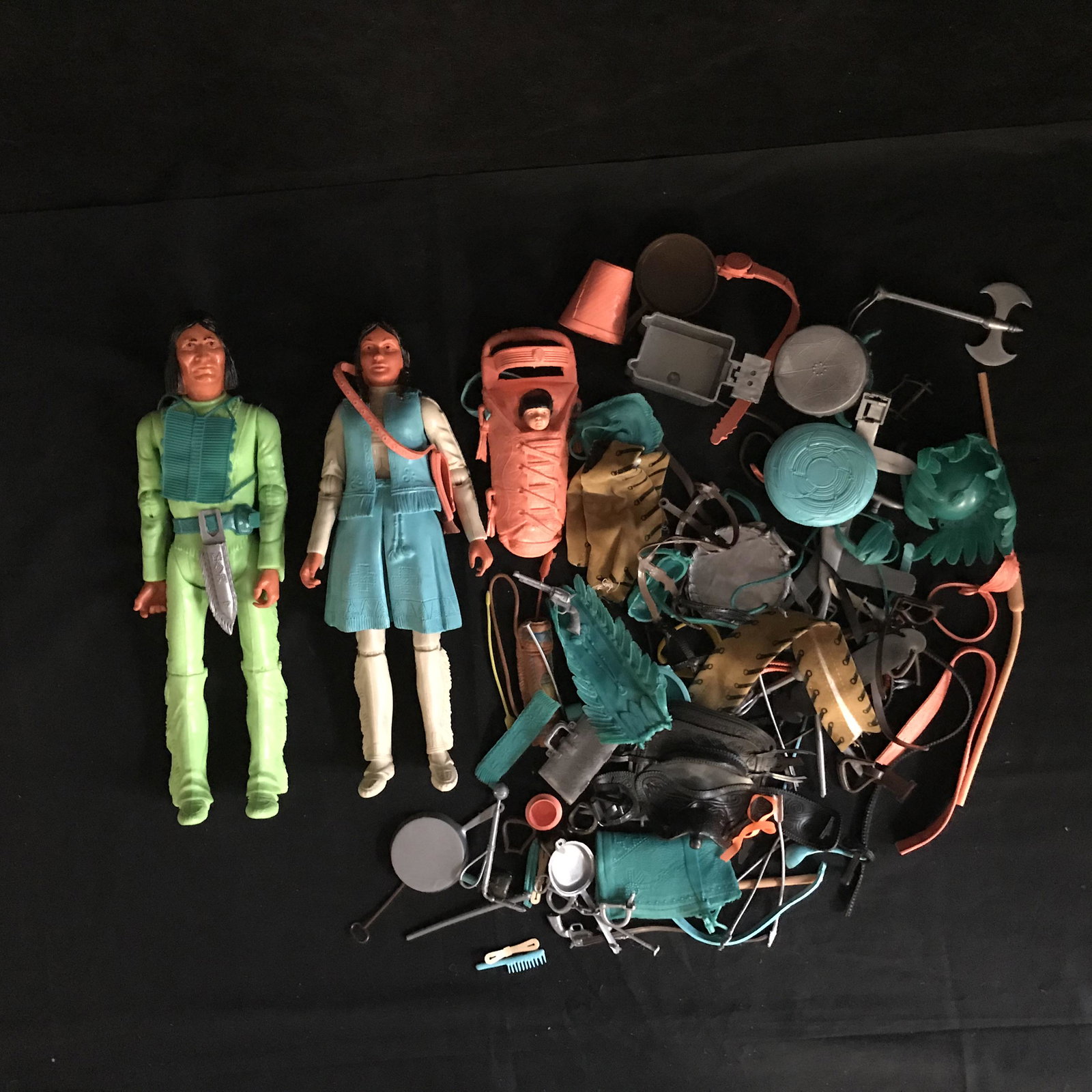 Vintage Johnny West Figures W/ Accessories
