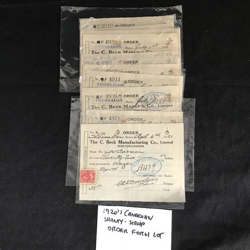 1920's Canadian Shanty Stamp Order Form Lot