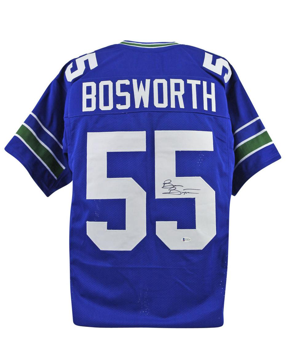 Brian Bosworth Authentic Signed Blue Pro Style Jersey