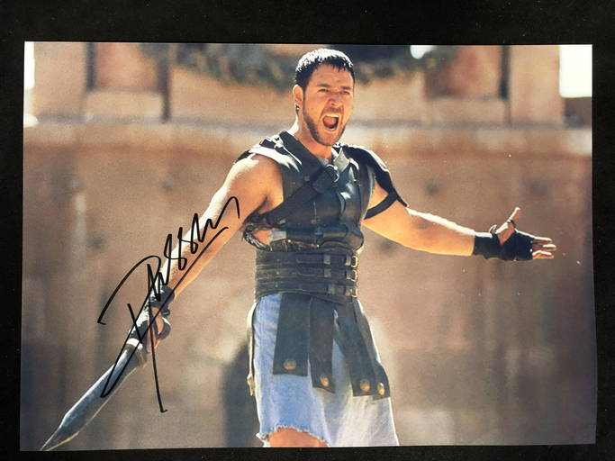Gladiator Photo Signed By Russel Crowe (real Authentic)