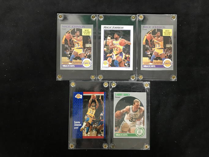 Magic Johnson/ Larry Bird Basketball Card Lot