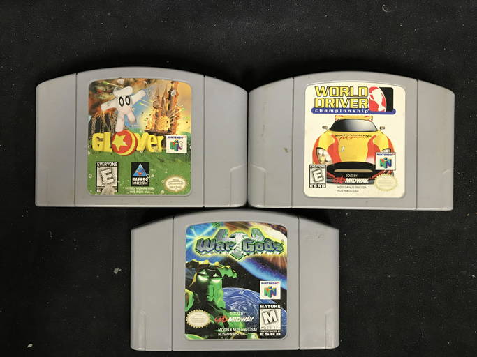 Nintendo 64 Video Game Lot (glover, World Driver
