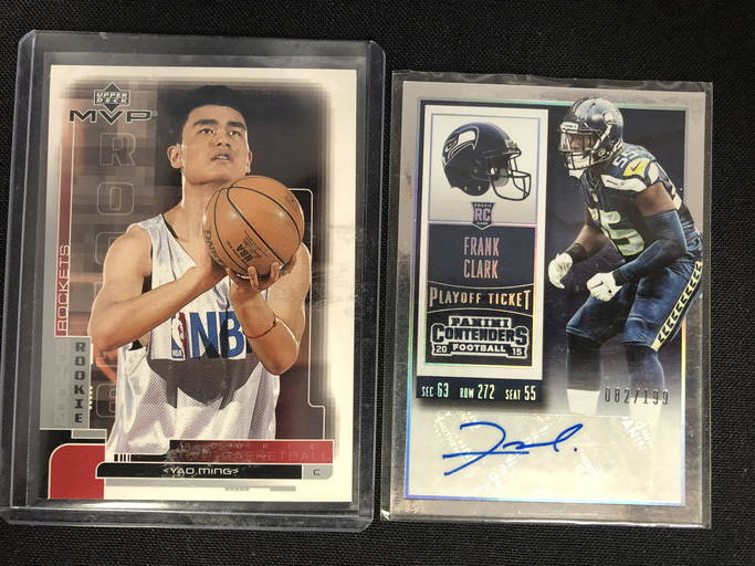 Yao Ming/ Frank Clark Rookie Card Lot