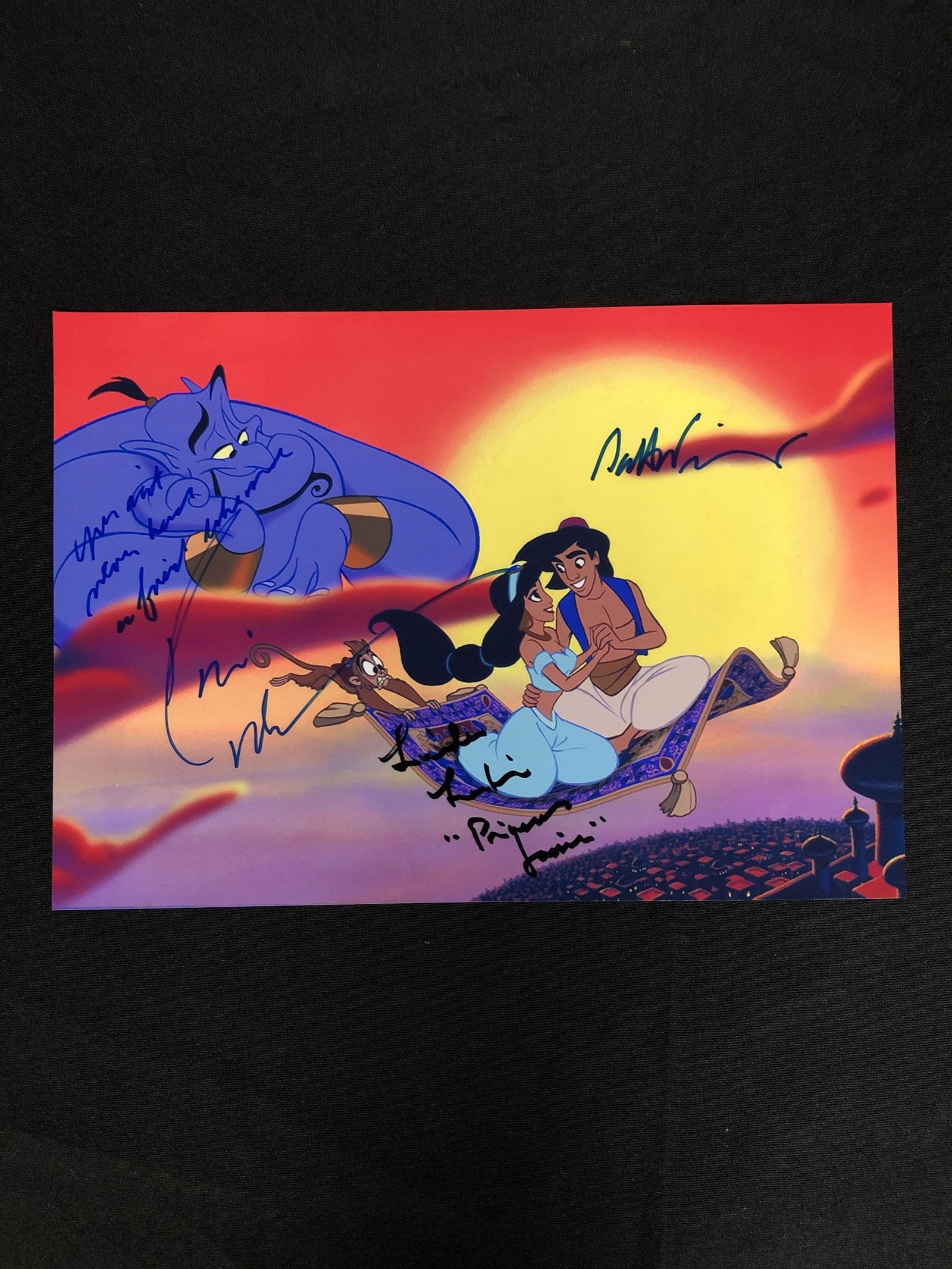 Scott Weinger, Linda Larkin & Robin Williams Signed