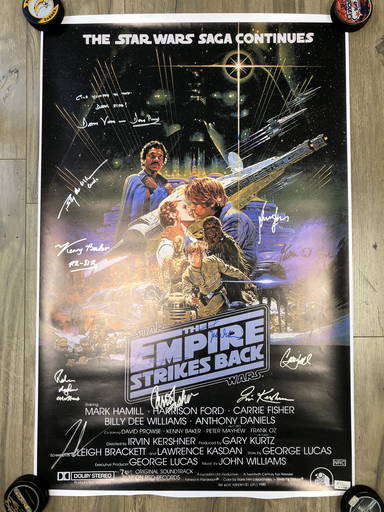 Star Wars "the Empire Strikes Back" Multi Signed Poster