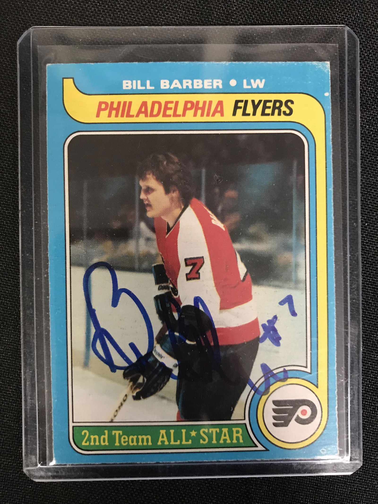 Bill Barber Signed 1979 Opc Hockey Card