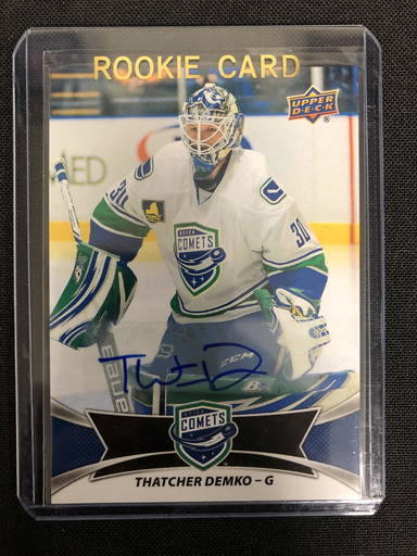 2016 17 Upper Deck Ahl Thatcher Demko Rookie Auto