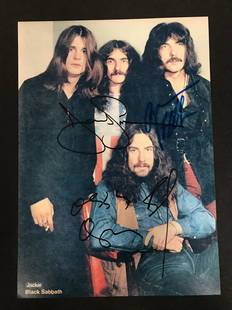 Black Sabbath Signed Band Photograph