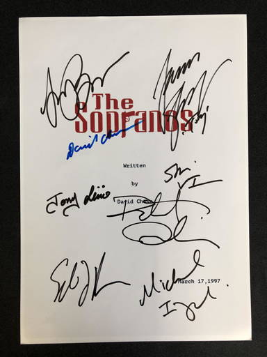 The Sopranos Cast Signed Script Cover (ra Coa)