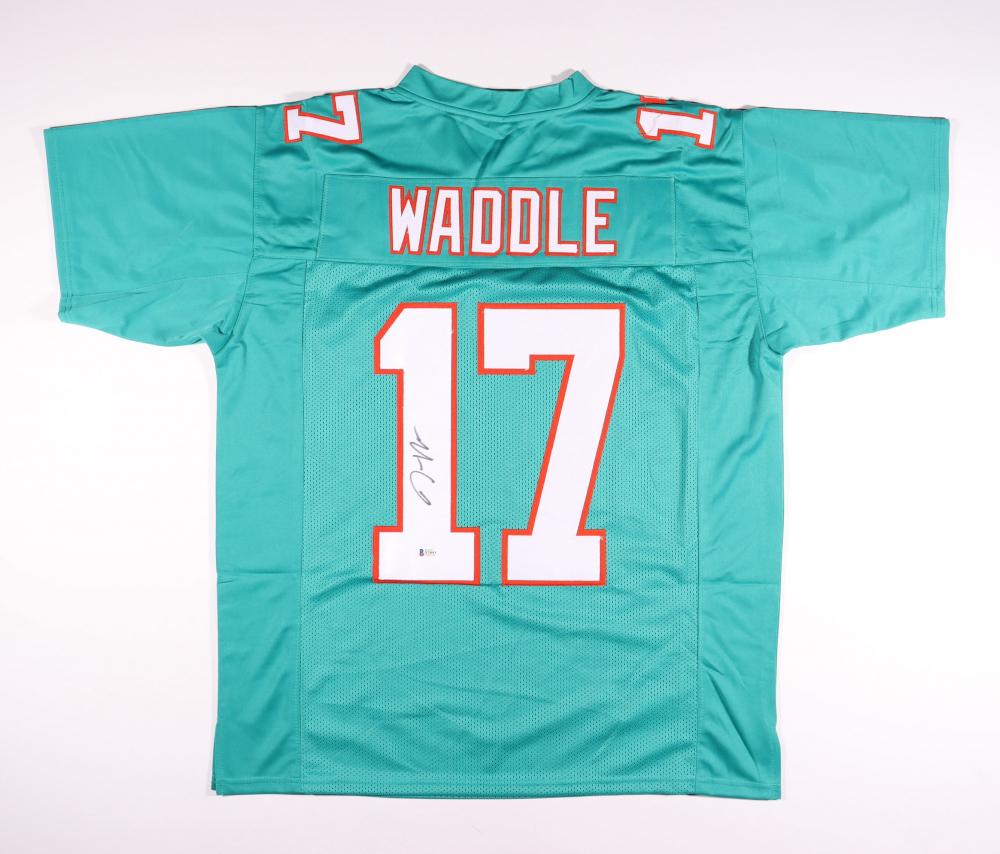 Jaylen Waddle Signed Miami Dolphins Pro Style Football Jersey (beckett Coa)