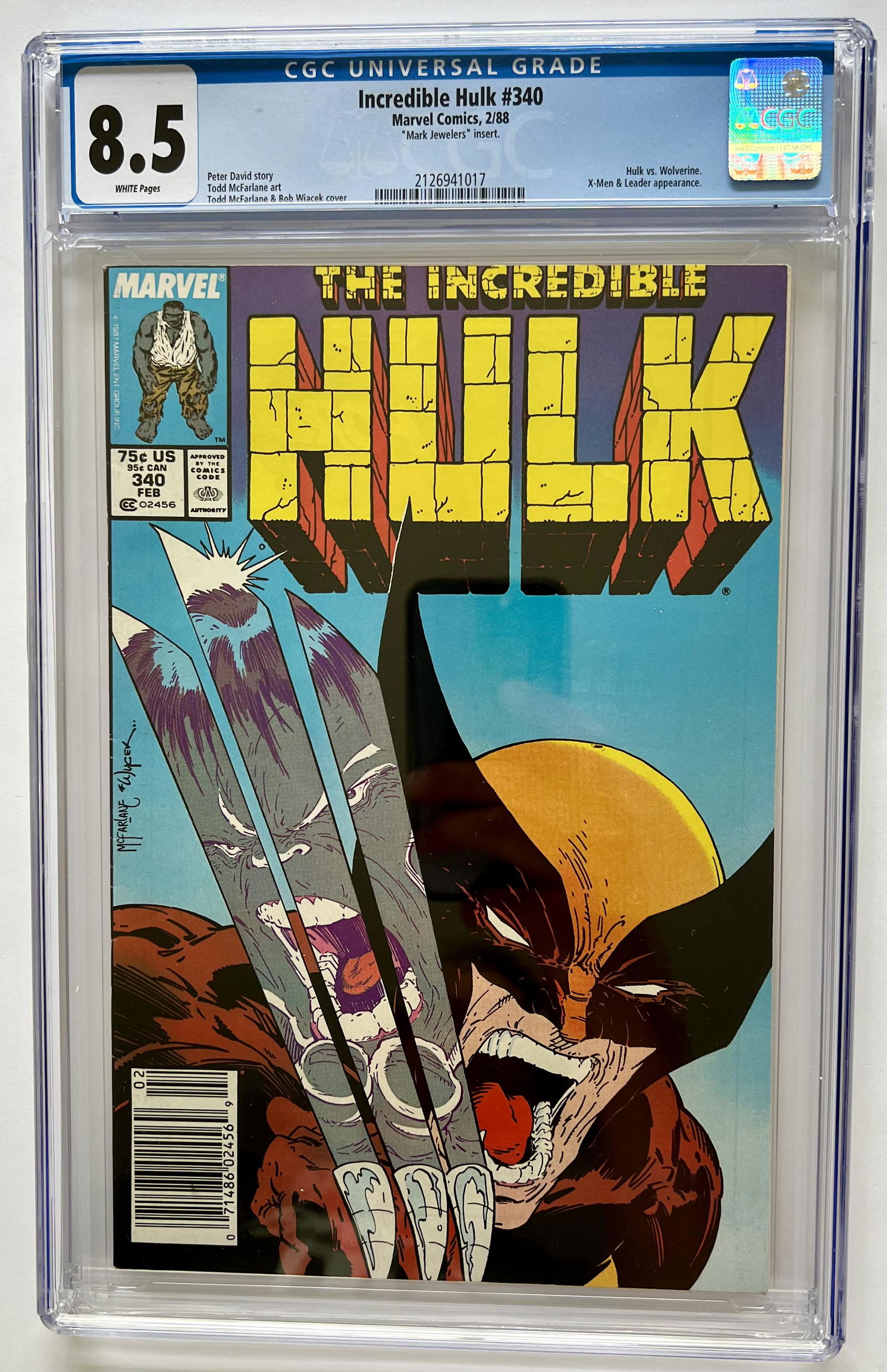 The Incredible Hulk #340 Cgc 8.5 (marvel Comics, 1988)